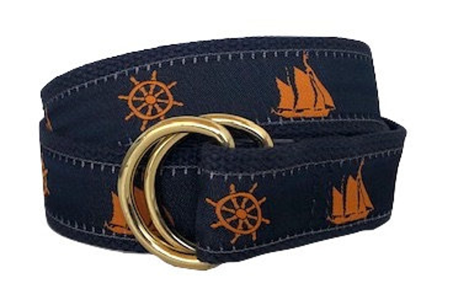 Nautical Sailboat and Helm Leather Belt / Nautical Belt / Leather Belt ...