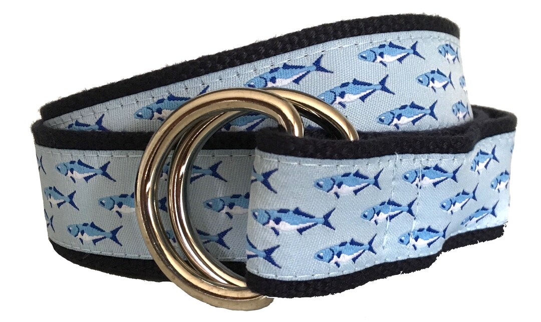 Signature Series: Bluefish School Ribbon D-ring Belt - Etsy