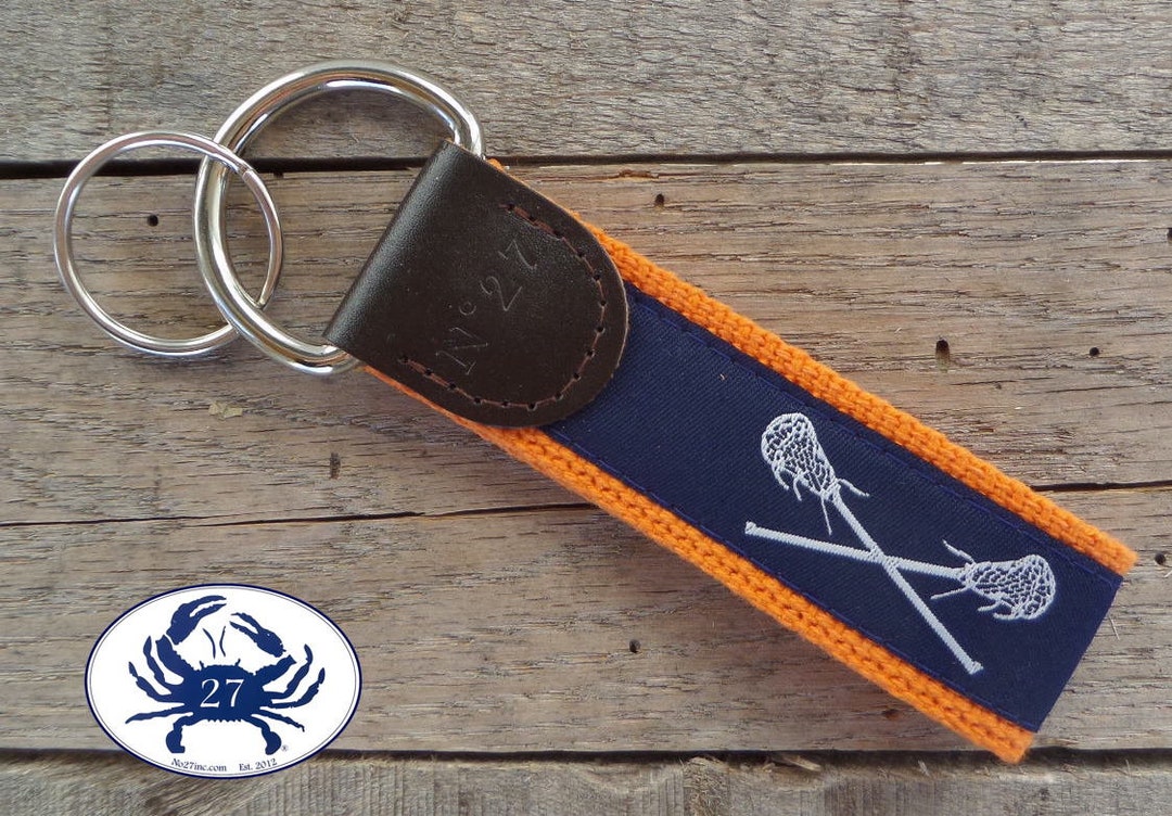 Lacrosse Key Fob/ Preppy Key Chain / Party Theme Key Fob / Lacrosse ...
