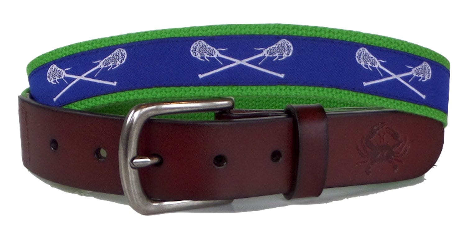 Royal Blue Lacrosse Belt / Leather Belt / Canvas Belt / Preppy Webbing ...