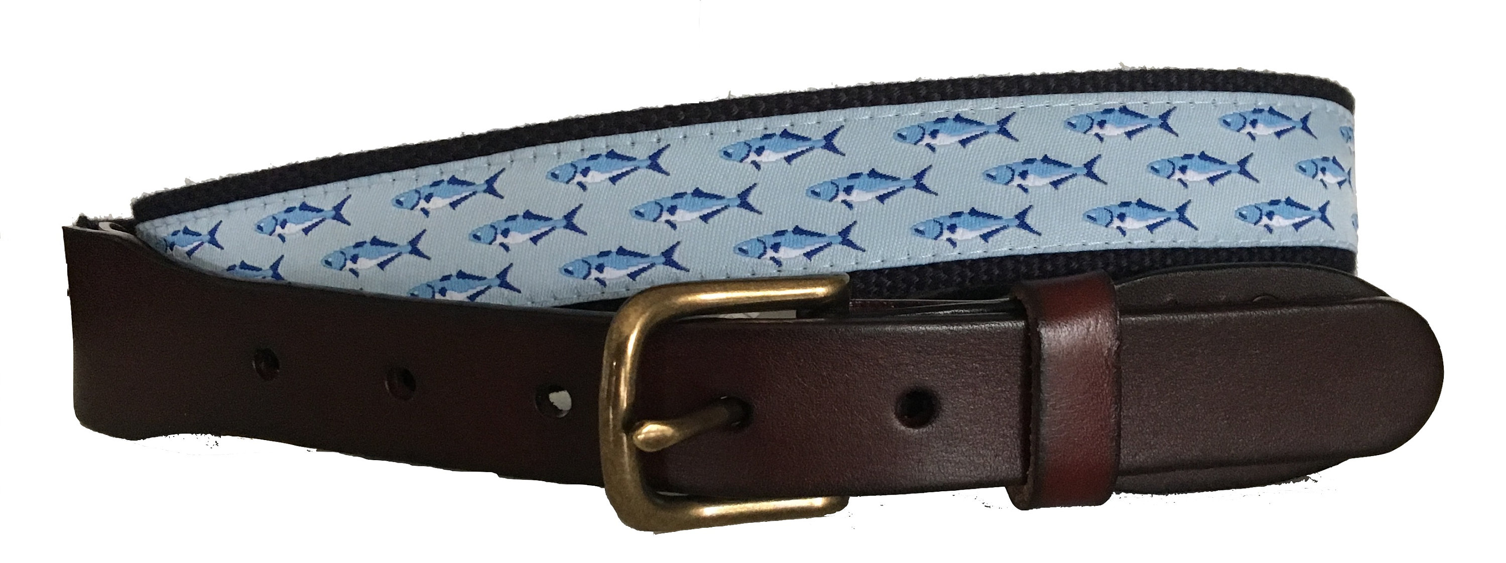 Bluefish Nautical Belt / Leather Belt / Canvas Belt / Preppy | Etsy