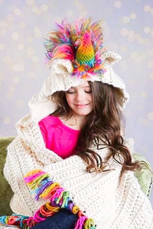 Unicorn Crochet Pattern, Rainbow Pony, Horse Hair, Baby Blanket and ...
