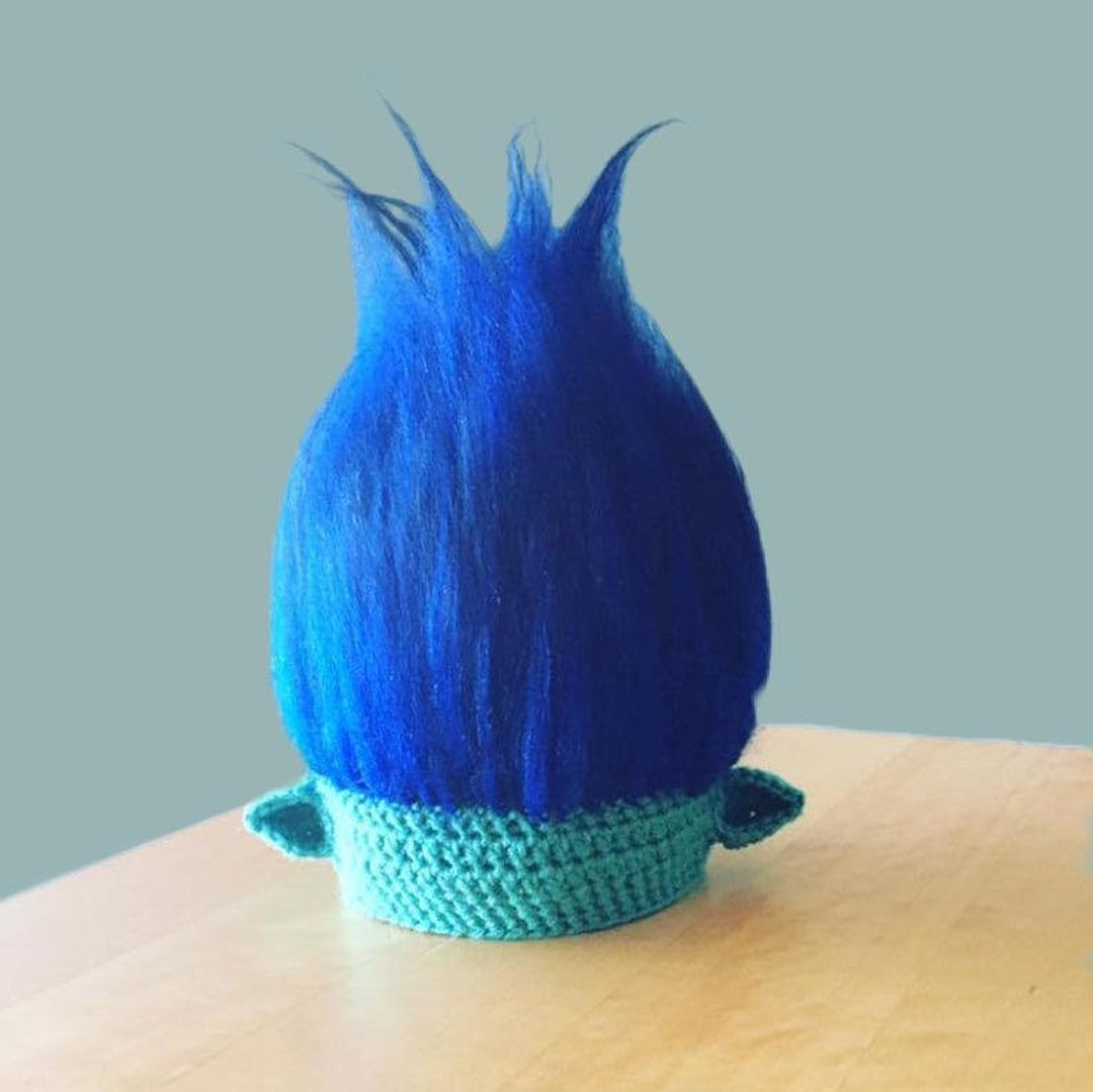 Troll Branch Crochet Hat Wig- Trolls Movie Costume Hair Headband ...