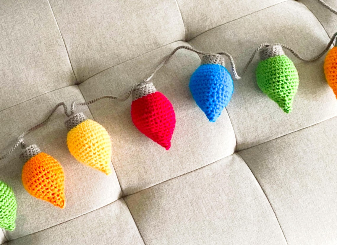 Crochet Christmas Lights, Christmas Tree Lights, Crochet Lights ...