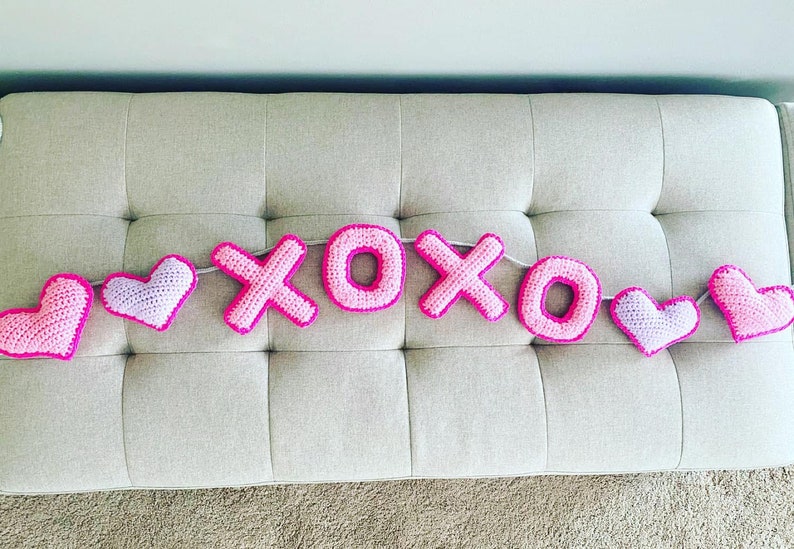 Xoxo Crochet, Crochet PDF Pattern, XOXO Banner, Valentines Garland ...