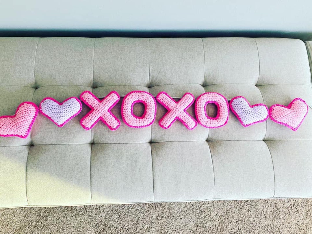 Xoxo Crochet, Crochet PDF Pattern, XOXO Banner, Valentines Garland ...
