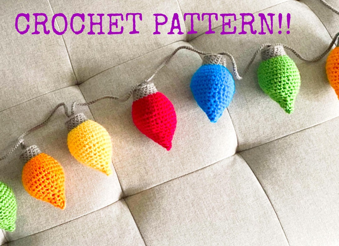 Christmas Easy Holiday Crochet Light Bulb Pattern, Seasonal Amigurumi ...