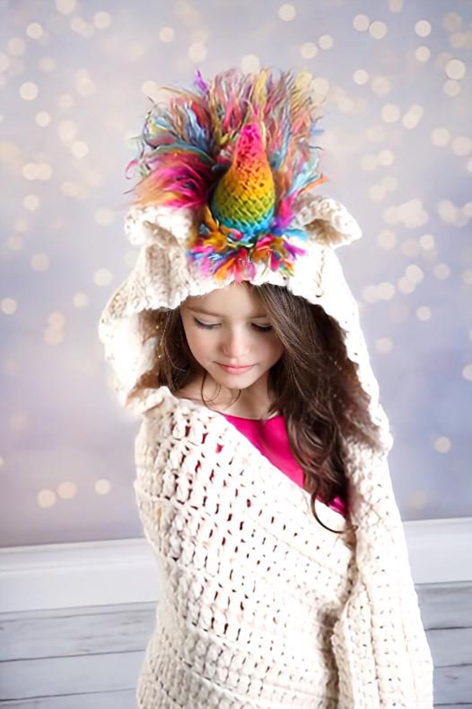Unicorn Crochet Pattern, Rainbow Pony, Horse Hair, Baby Blanket and ...