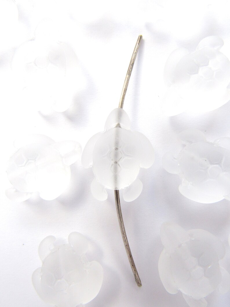 Large Hole Sea Glass Turtle Beads: Cord Jewelry Making - Etsy
