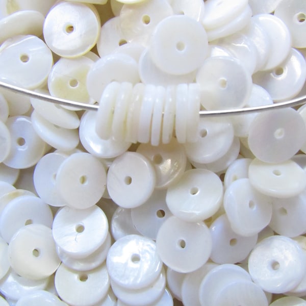 Flat Pearl Beads - Etsy