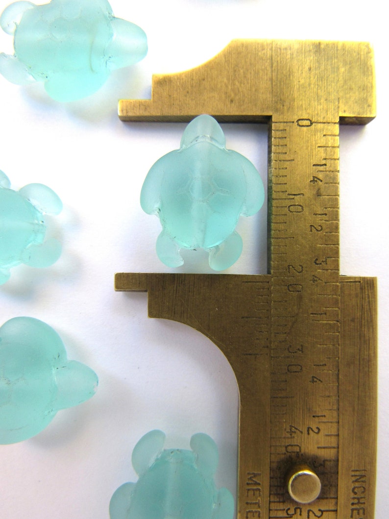 Large Hole Sea Glass Turtle Beads: Cord Jewelry Making - Etsy