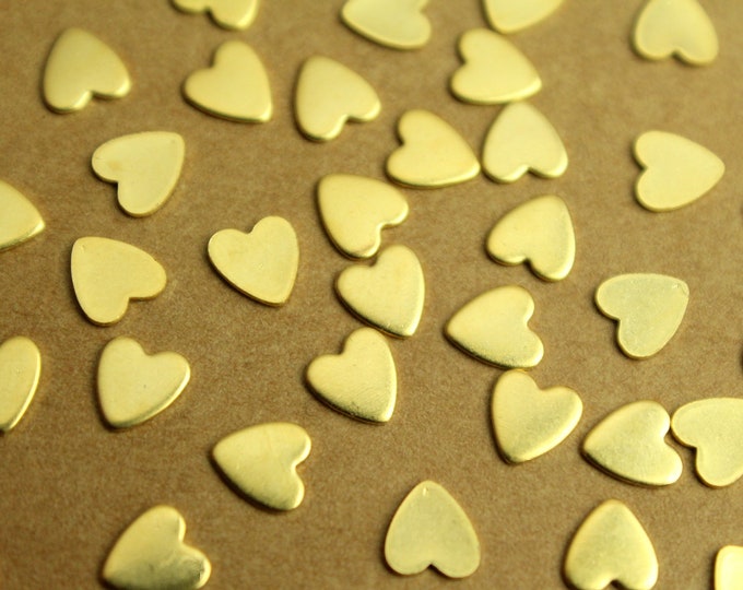 24 Pc. Tiny Gold Plated Brass Hearts: 5mm by 6mm Made in USA - Etsy