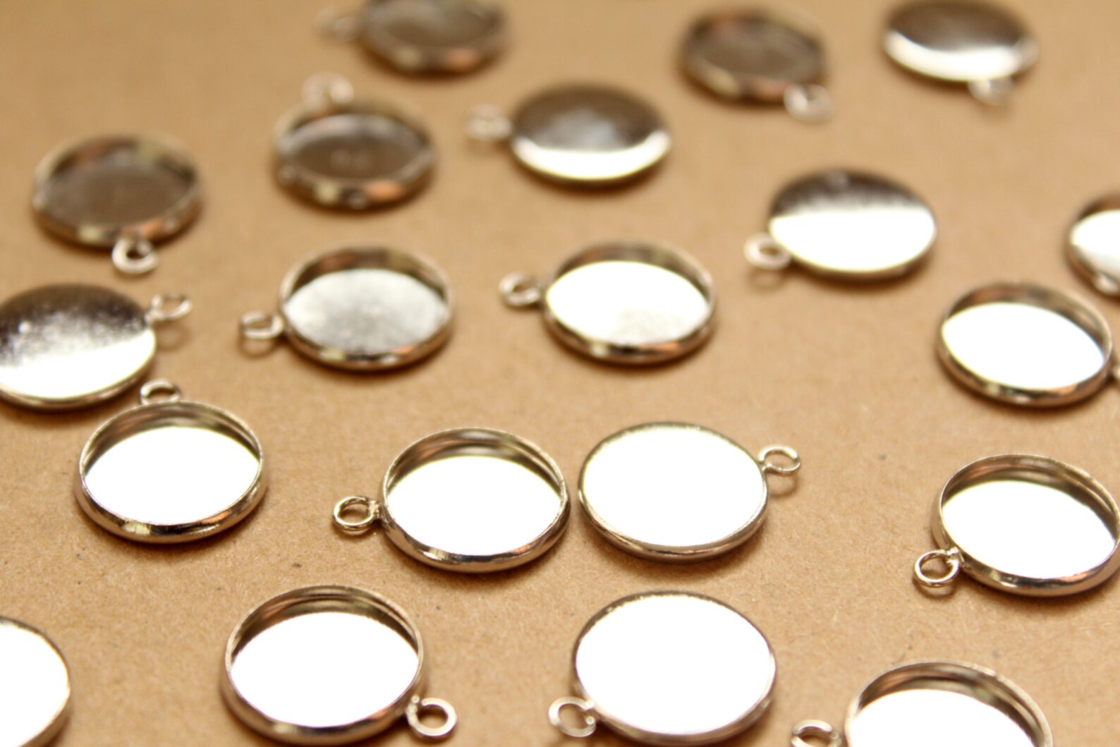 20 Pc. Silver Round Cabochon Setting Pendant 12mm | FI-311 - Etsy