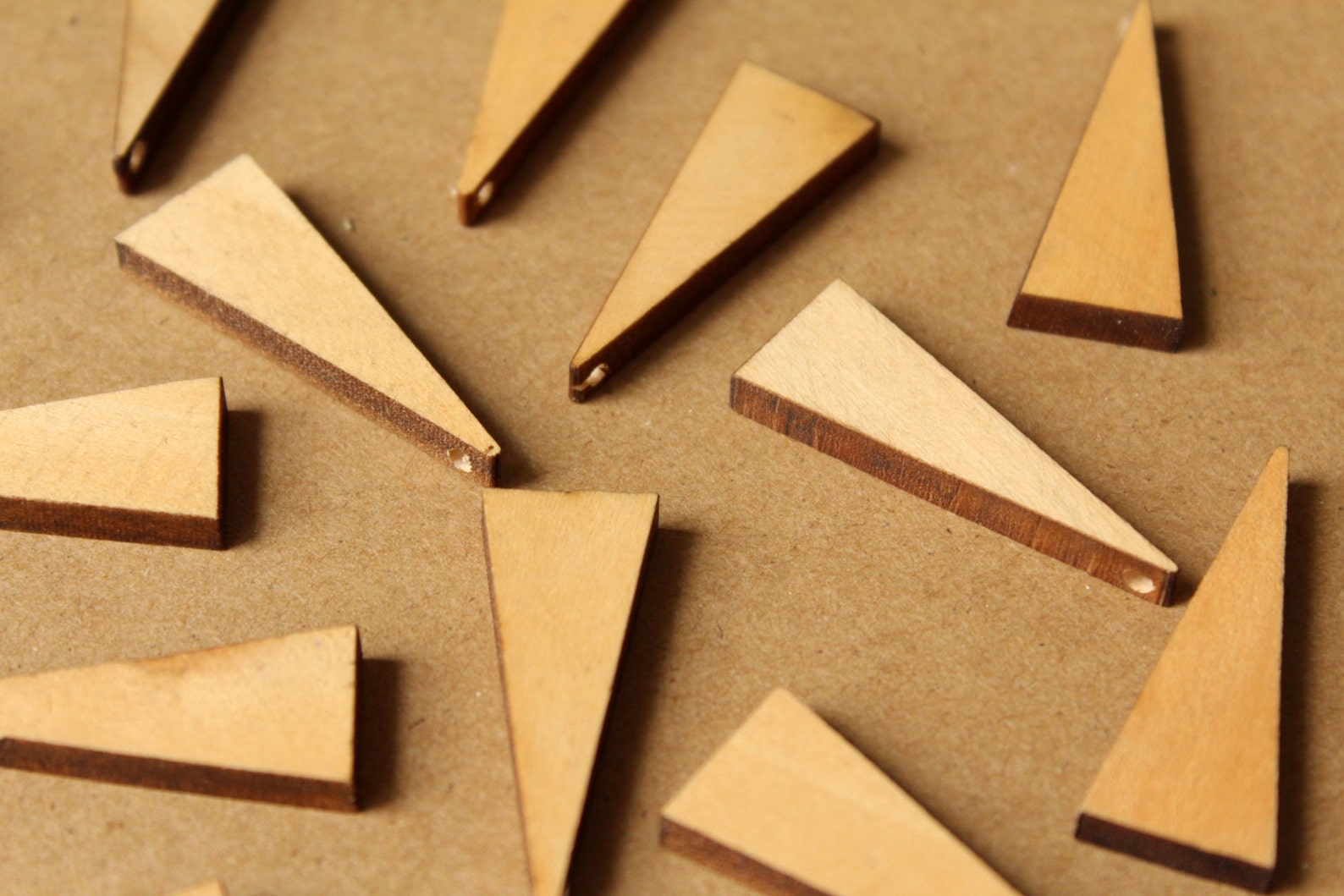 25 Pc. Flat Wood Triangle Beads, 40.5mm by 15mm | MIS-100 - Etsy