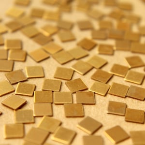 30 Pc. Tiny Raw Brass Squares: 5mm by 5mm - Made in USA | RB-597 - Etsy