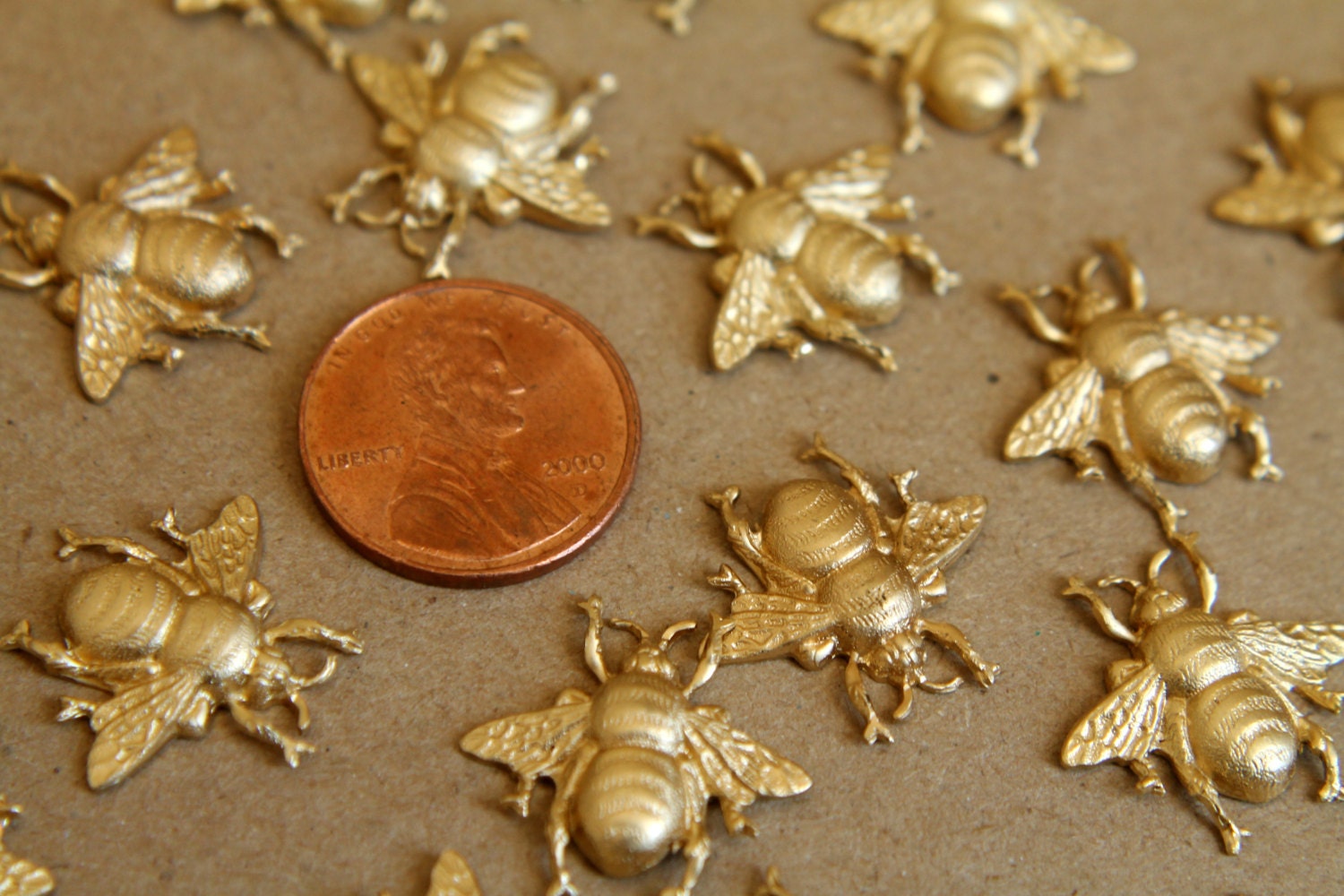 2 Pc. Medium Raw Brass Queen Bees: 18mm by 19mm - Made in USA | RB-310 ...