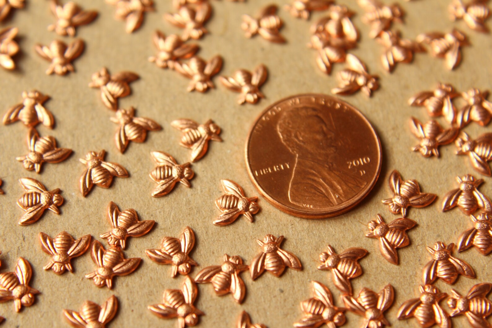 12 Pc. Tiny Raw Copper Bees: 7mm by 6mm Made in USA RB-594 - Etsy