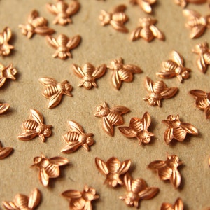 12 Pc. Tiny Raw Copper Bees: 7mm by 6mm - Made in USA | RB-594 - Etsy