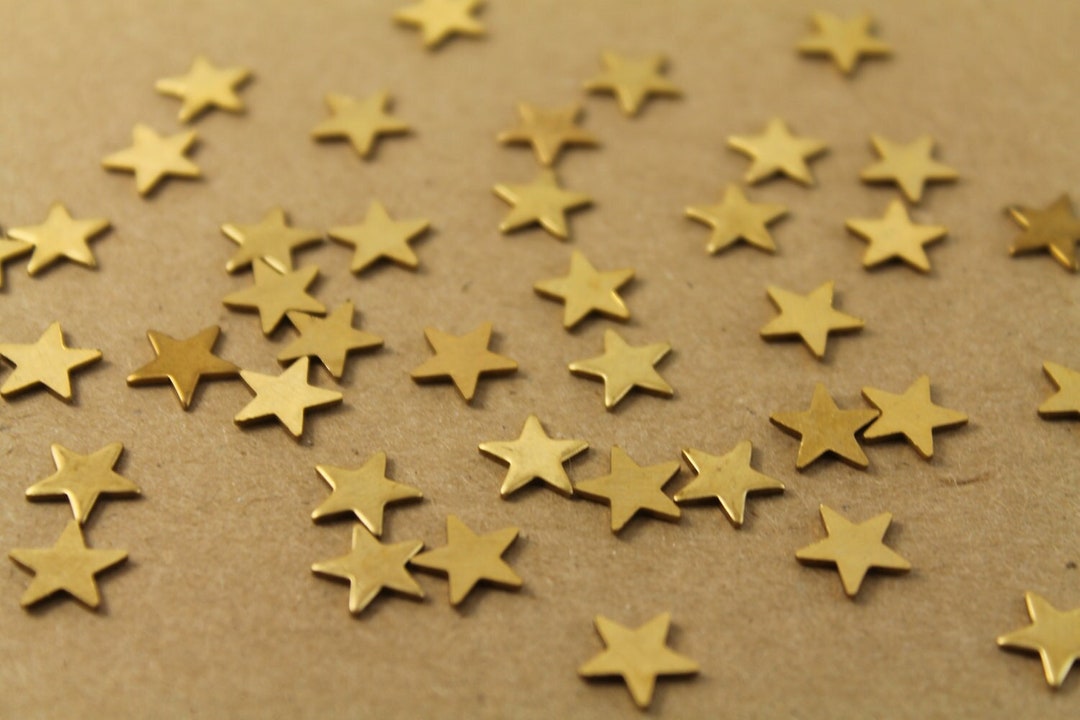 30 Pc. Small Raw Brass Stars: 10mm by 10mm - Made in USA | RB-006 - Etsy
