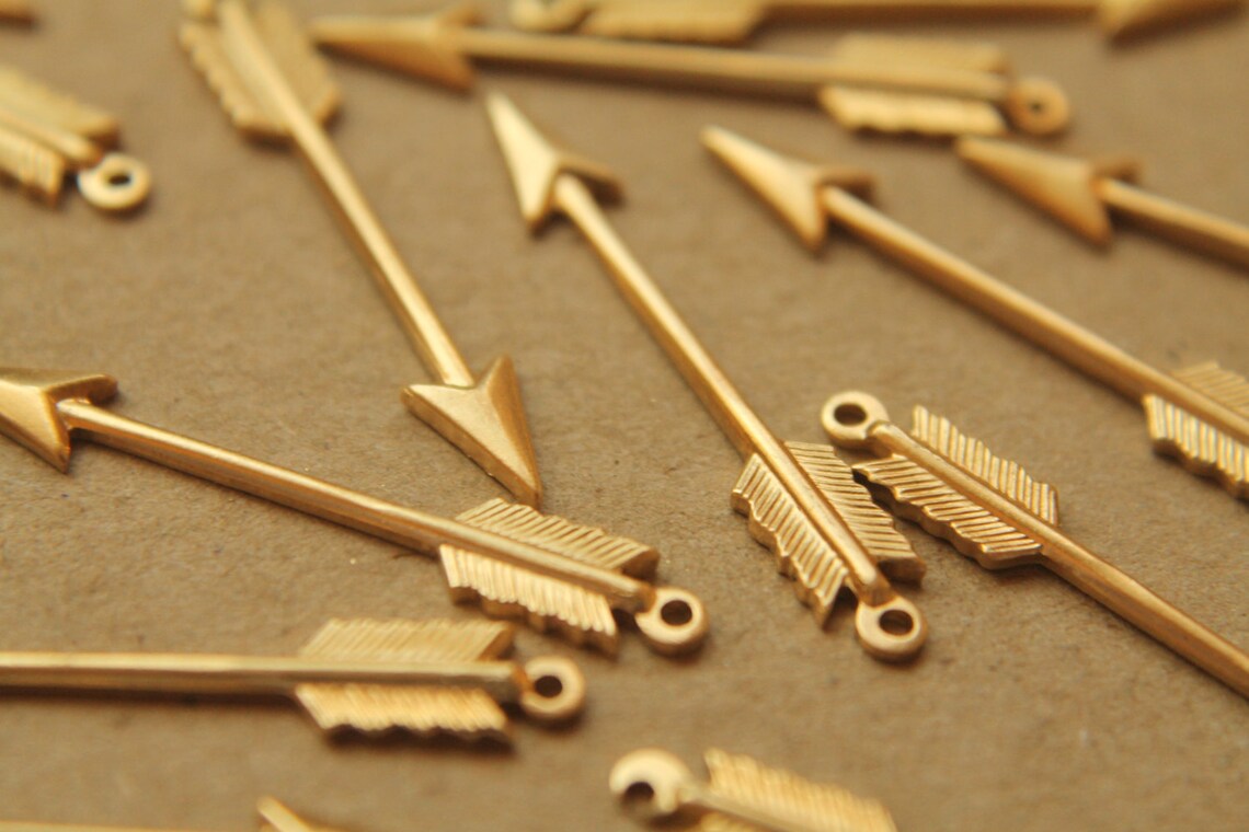 4 Pc. Medium Raw Brass Arrows: 33mm by 5mm - Made in USA | RB-159 - Etsy