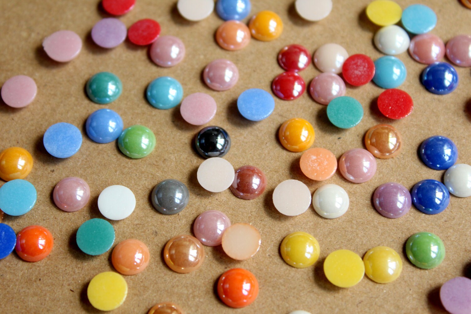 100 Pc. Multi Colored Round Porcelain Cabochons 7 8mm - Etsy
