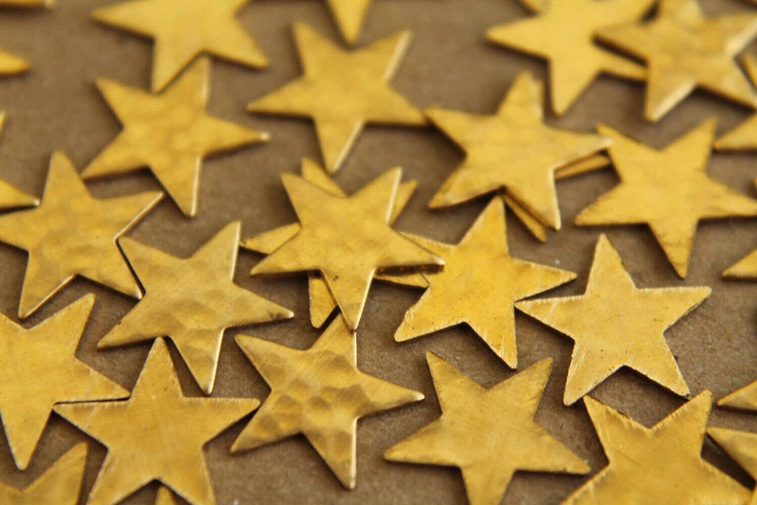 8 Pc. Raw Brass Hammered Stars: 12mm by 12mm - Made in USA | RB-012 - Etsy