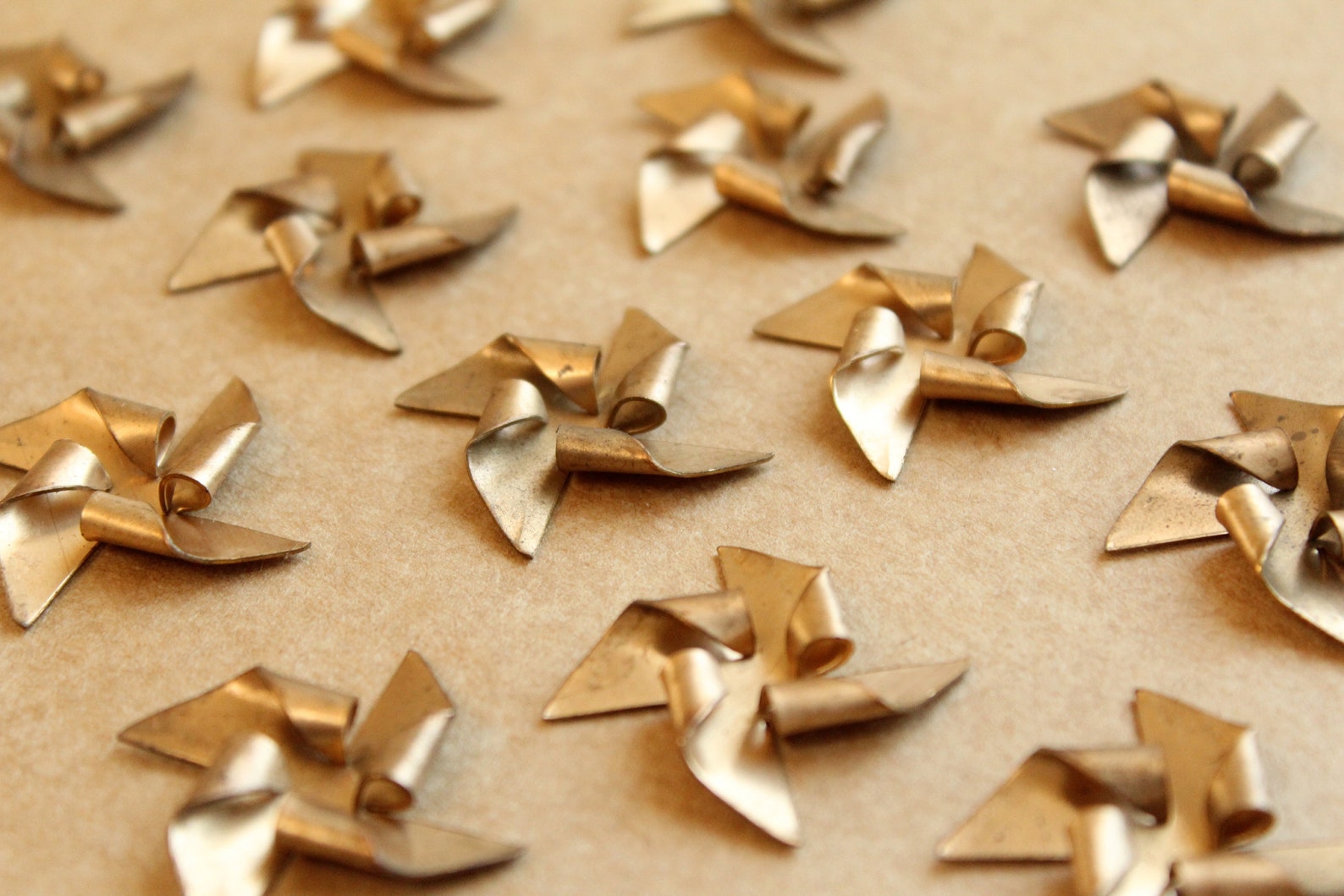 2 pc. Raw Brass Pinwheels: 31.5mm by 31.5mm made in USA | Etsy