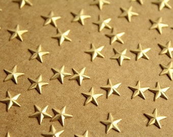 36 Pc. Small Raw Brass Stars: 6mm by 6mm Made in USA RB-786 - Etsy
