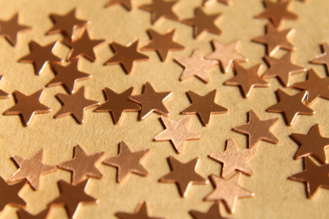 20 Pc. Small Raw Copper Stars: 10mm by 10mm - Made in USA | RB-485 - Etsy