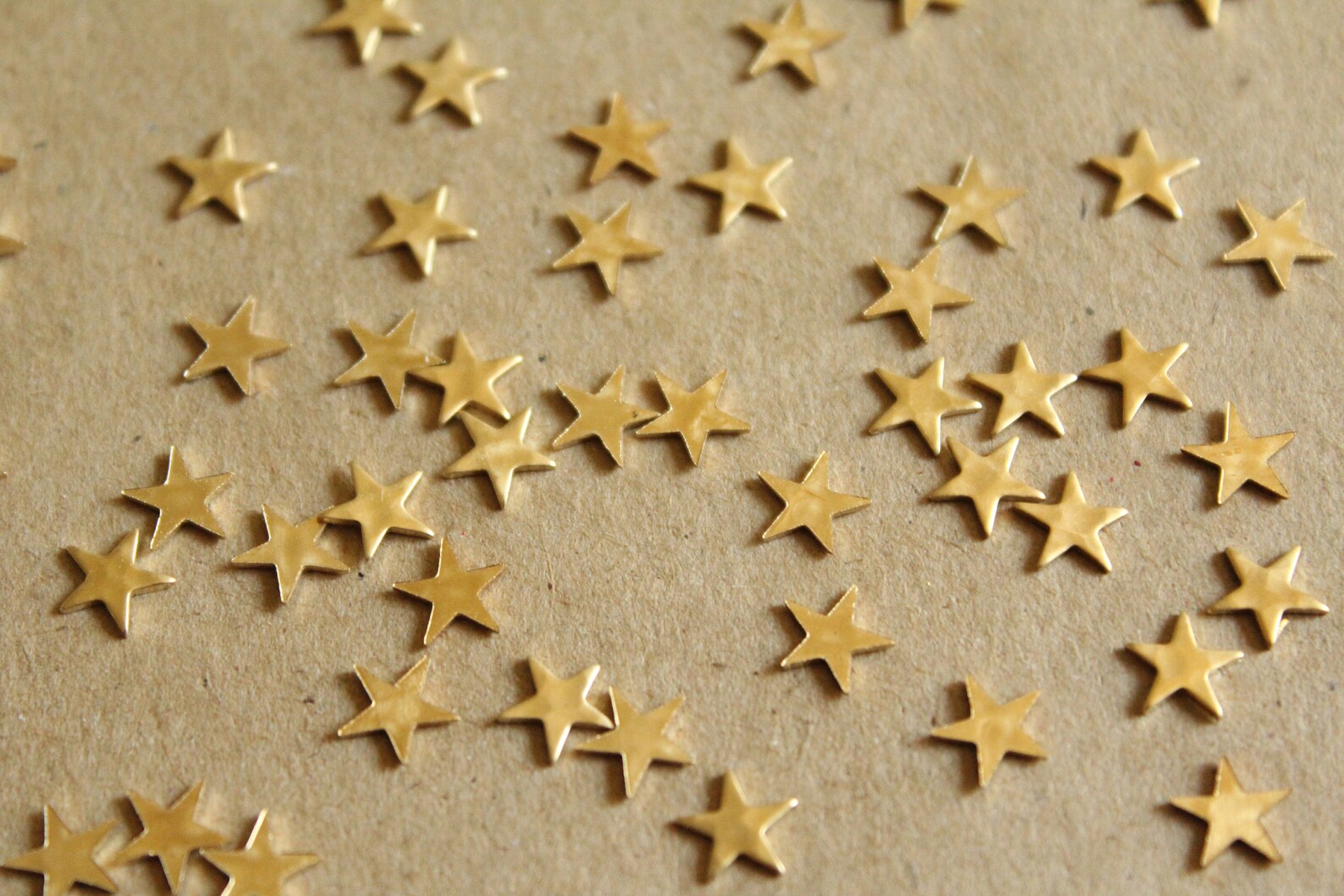 16 Pc. Raw Brass Hammered Stars: 7mm by 7mm Made in USA | Etsy