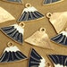 6 Pc. Snowy Mountain Enameled Charms, 25mm X 17mm, Mount Fuji, Volcano ...