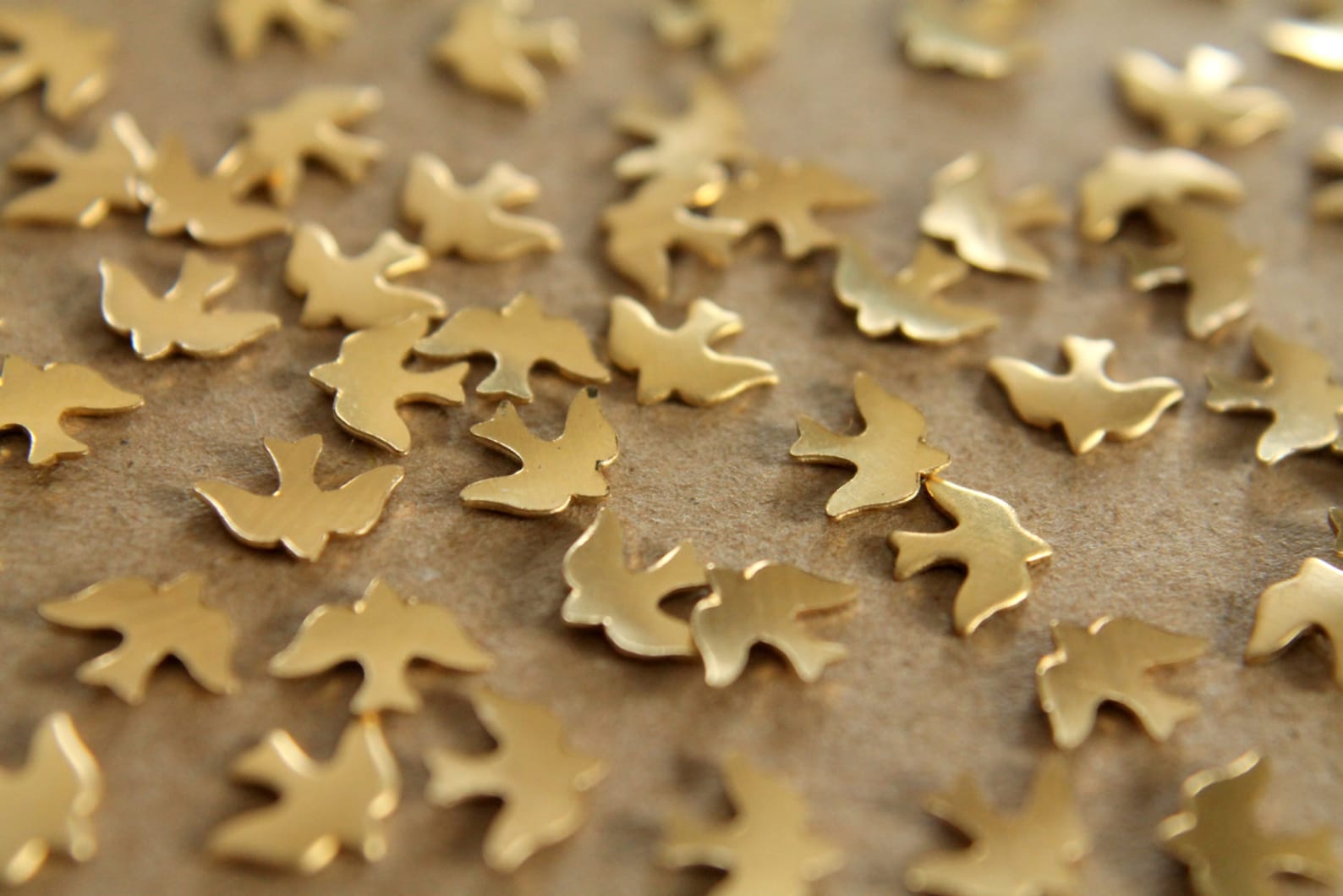 24 Pc. Tiny Raw Brass Doves: 8mm by 6mm - Made in USA | RB-062 - Etsy