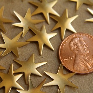 12 Pc. Small Raw Brass Star Bursts: 16mm by 13mm - Made in USA | RB-170 ...