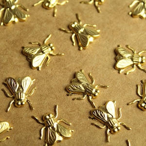 8 Pc. Gold Plated Brass Flies: 12mm by 12.5mm - Made in USA | GLD-087 ...