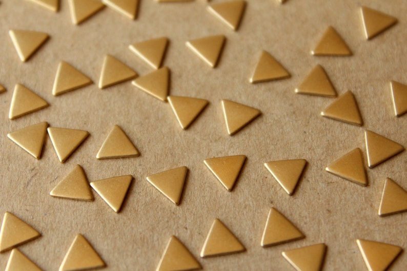 40 Pc. Tiny Raw Brass Triangles 6mm by 6mm Made in USA - Etsy
