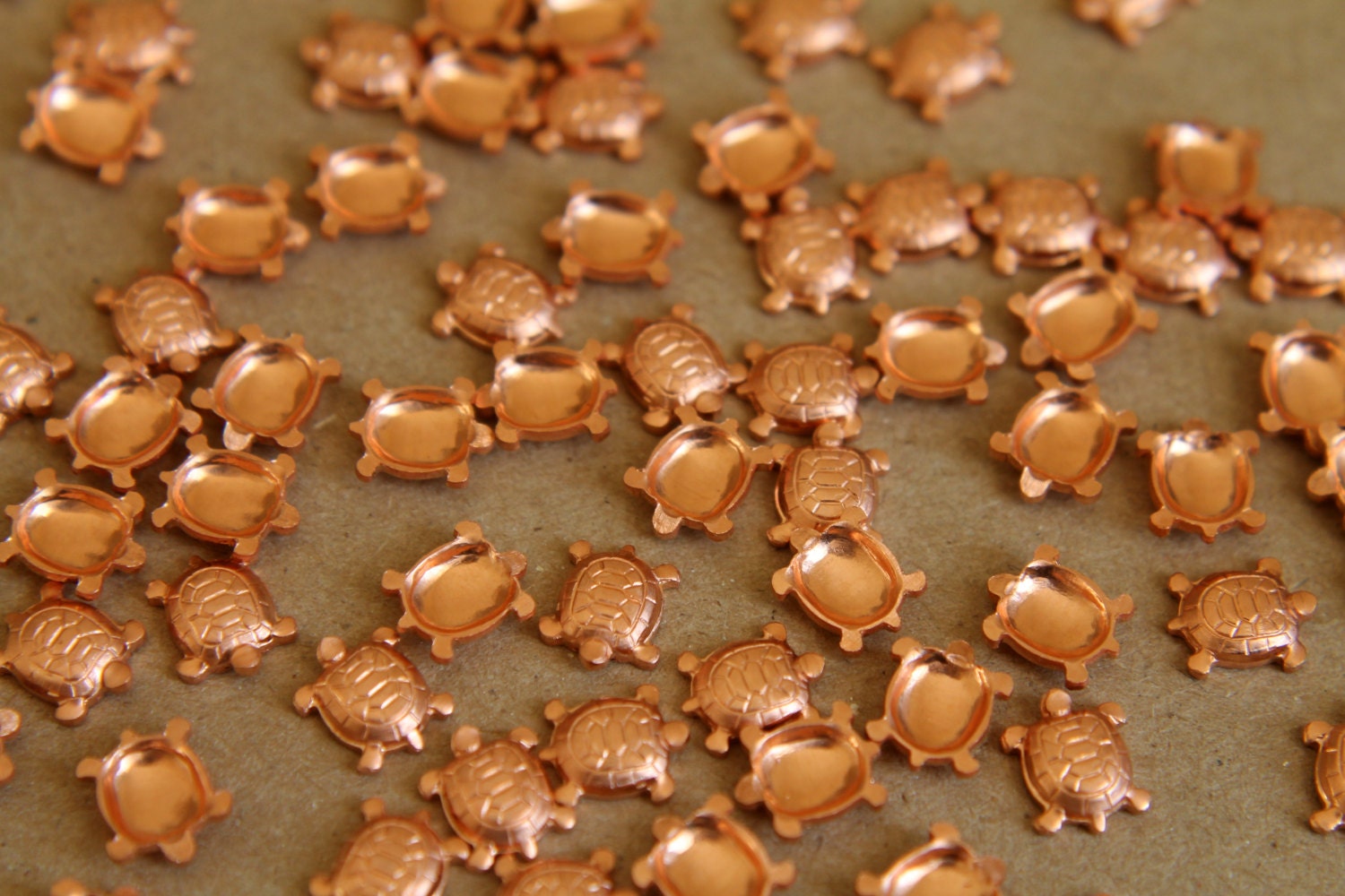 8 Pc. Tiny Raw Copper Turtles: 8.5mm by 7mm - Made in USA | RB-283 - Etsy