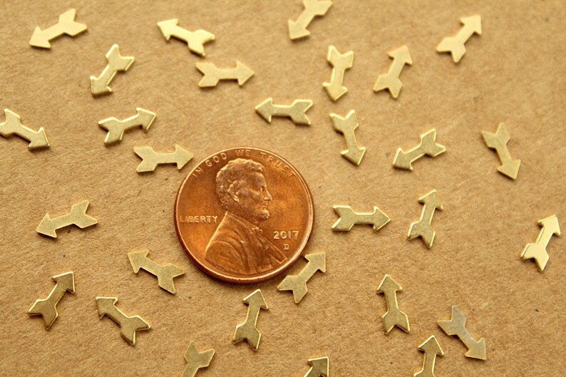 20 Pc. Tiny Gold Plated Brass Arrows: 8mm by 3.9mm - Made in USA | GLD ...