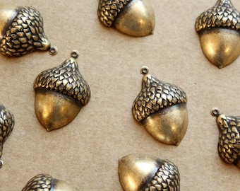 3 Pc. Jumbo Raw Brass Acorns: 33mm by 22mm Made in USA RB-126 - Etsy