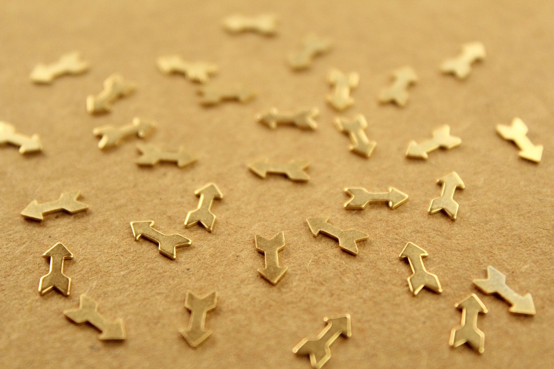 20 Pc. Tiny Gold Plated Brass Arrows: 8mm by 3.9mm - Made in USA | GLD ...