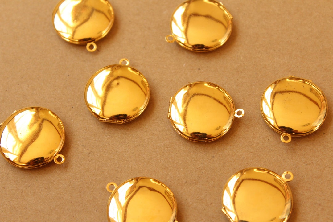 3 Pc. Gold Round Lockets 25mm X 28mm | LOC-055 - Etsy