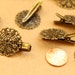 10 Pc. Antique Bronze Mini Alligator Pins With Filigree Pad - Etsy