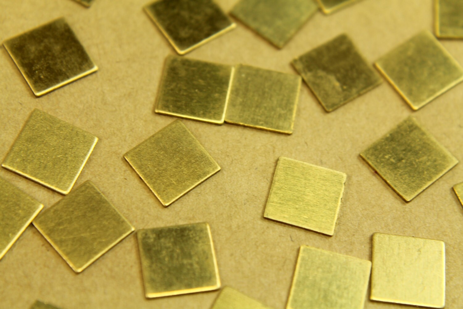 14 Pc. Small Raw Brass Squares: 9.5mm by 9.5mm Made in USA - Etsy