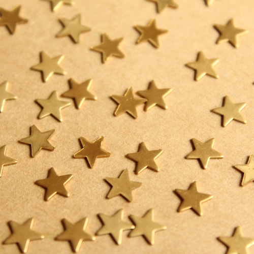 40 Pc. Tiny Raw Brass Stars: 5mm by 5mm Made in USA RB-052 - Etsy