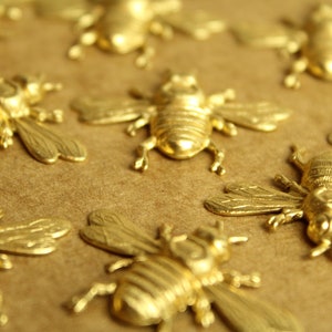 2 Pc. Large Raw Brass Queen Bees: 33mm by 24.5mm - Made in USA | RB ...