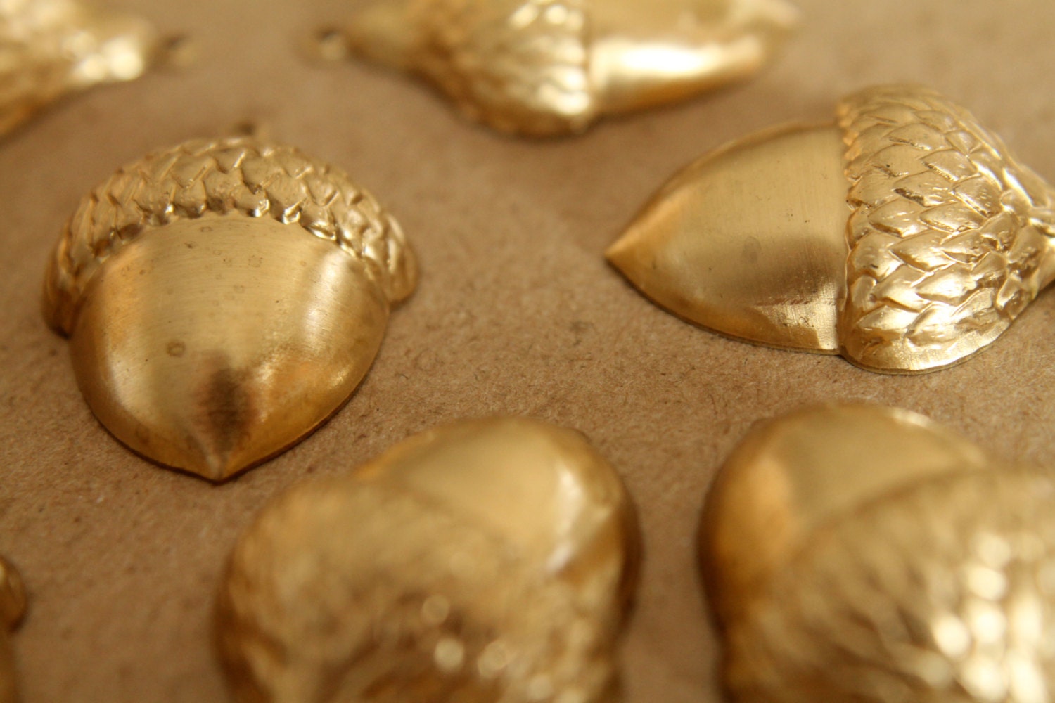 3 Pc. Jumbo Raw Brass Acorns: 33mm by 22mm Made in USA | Etsy