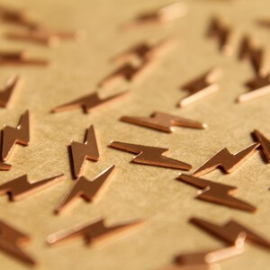 20 Pc. Tiny Raw Copper Lightning Bolts: 10.5mm by 3.9mm - Made in USA ...