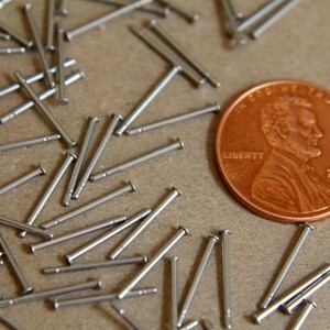 50 Pc. Stainless Steel Earring Posts, 1mm Pad * Also Available in 100 ...