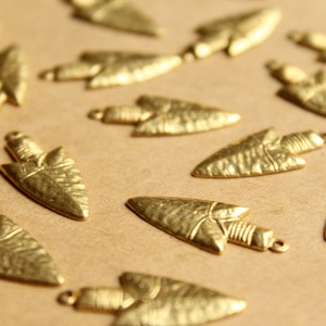 14 Pc. Raw Brass Arrowheads: 26.5mm by 12mm - Made in USA | RB-797 - Etsy
