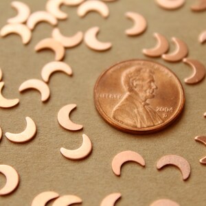 20 Pc. Raw Copper Moons: 6.5mm by 5mm - Made in USA | RB-963 - Etsy