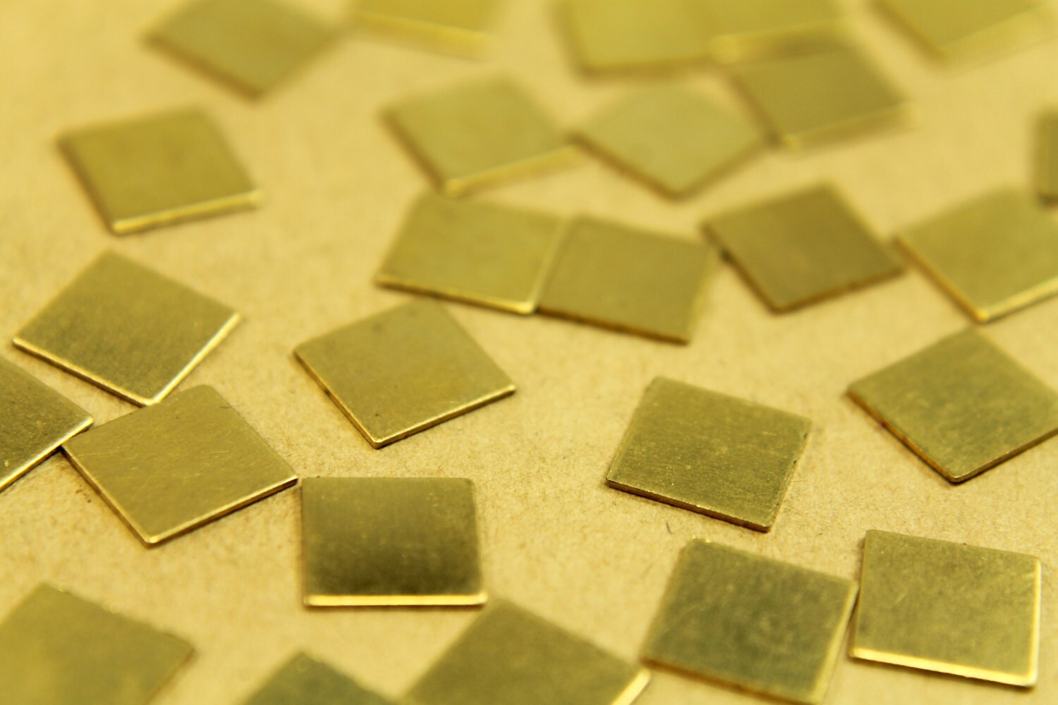 14 Pc. Small Raw Brass Squares: 9.5mm by 9.5mm Made in USA - Etsy